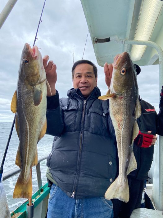 Tue Nov 21 – Coxes Ledge Cod & Sea Bass | Viking Fleet Fishing Report